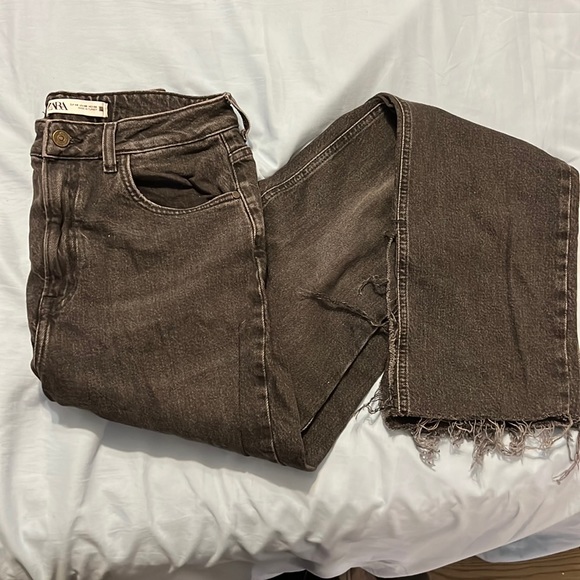 Zara | Jeans | Zara Straight Side Split Jeans | Poshmark